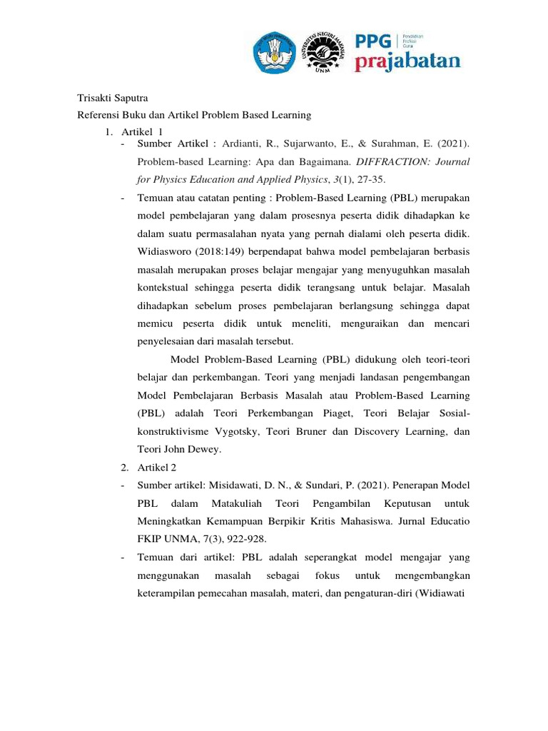 Eksplorasi Konsep T1 Problem Based Learning | PDF