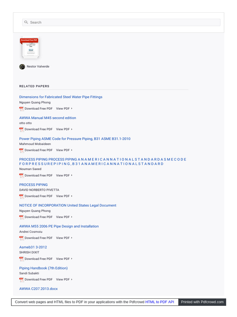 WWW Academia Edu 38196938 AWWA C208 96 Dimensions For Fabric | PDF ...