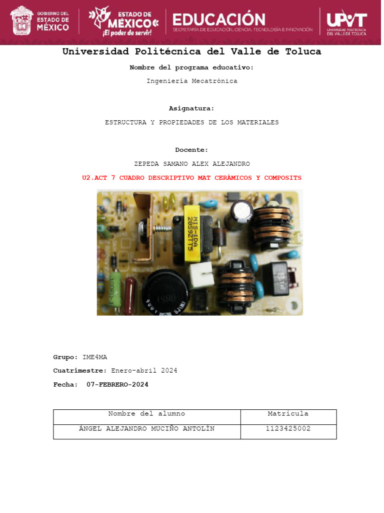 U2 Act 7 C.descriptivo | PDF | Material compuesto | Cristal