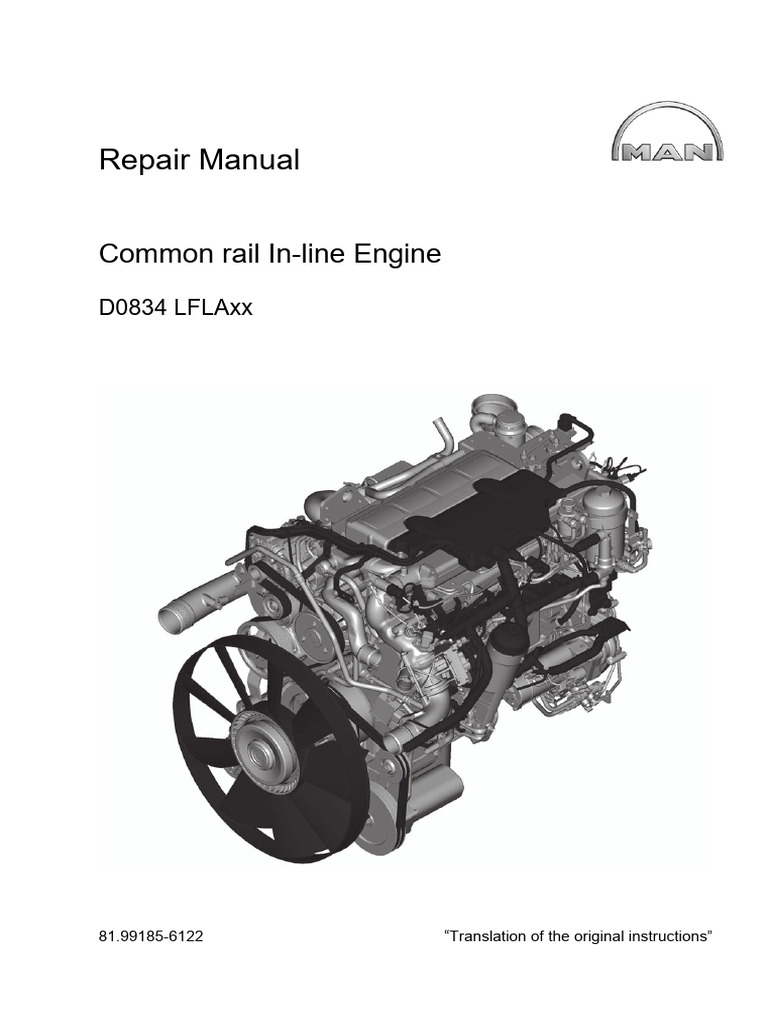 MAN ENGINE SHOP MANUAL - D0834 LFL Axx | PDF | Switch | Turbocharger