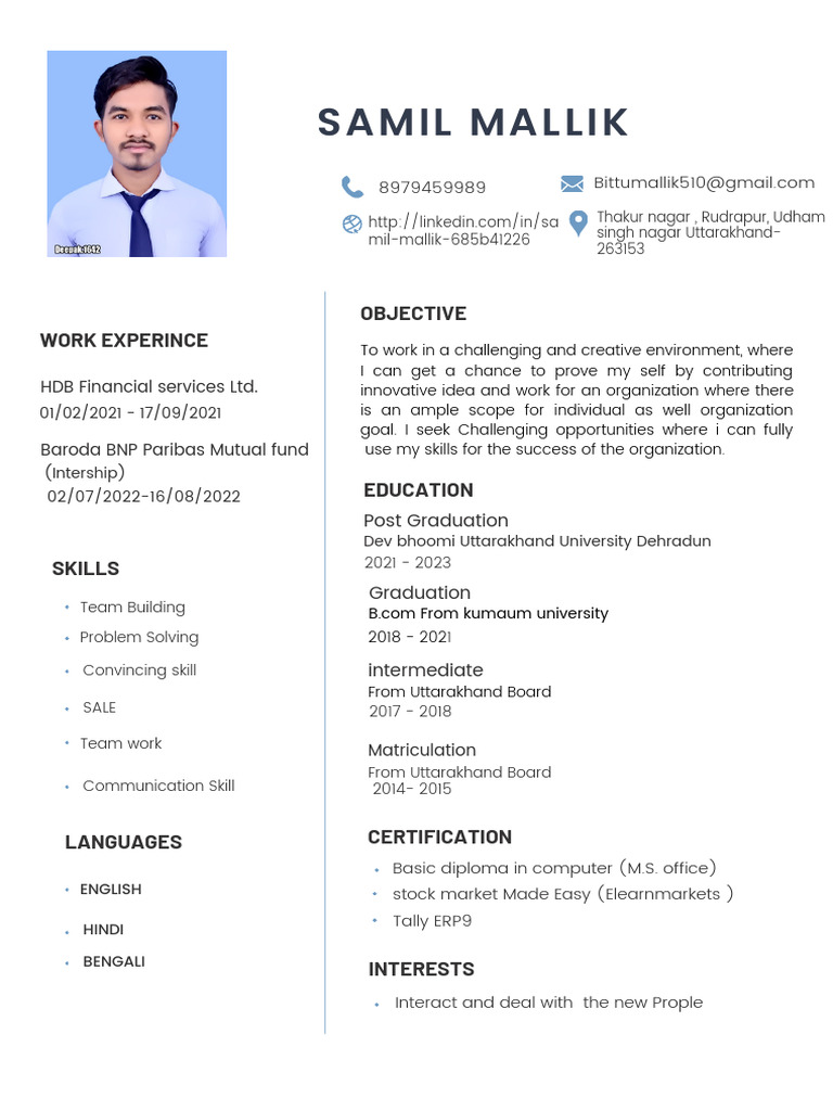 Samil CV Update | PDF | Career & Growth