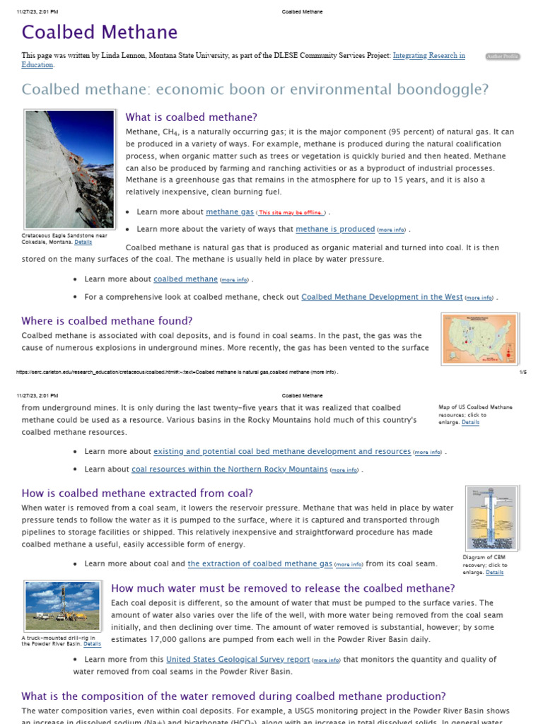 Coalbed Methane Economic Boom | PDF | Coalbed Methane | Fuel Production