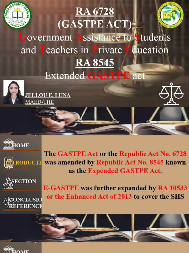Ra 6728 (Gastpe Act) | Download Free PDF | Private School | School Voucher