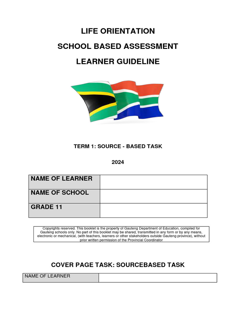 Grade 11 2024 Sba Task Activity 1 | PDF | Goal | Goal Setting