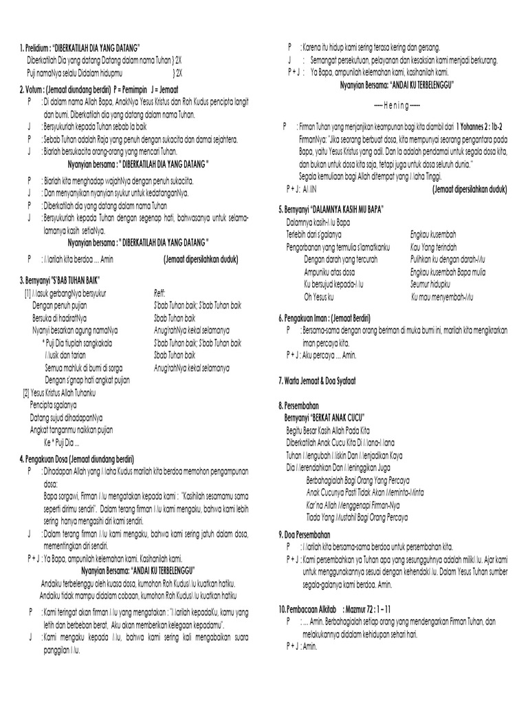 Tata Ibadah KMBI 20240324 V 1.1 | PDF | Agama & Spiritualitas