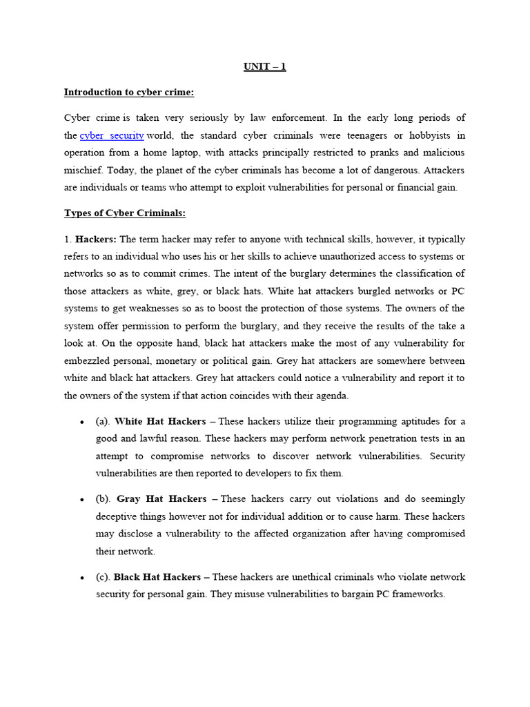 CSF Unit 1 | PDF | Security | Computer Security