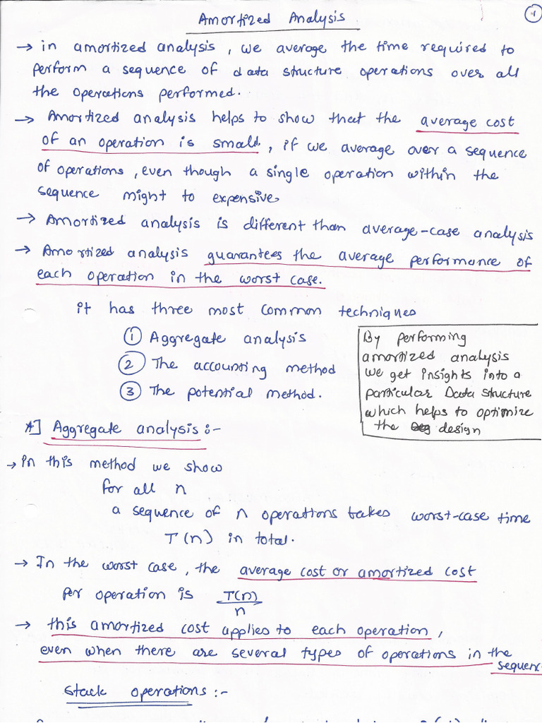 Amortized Analysis | PDF Amortized Analysis | PDF