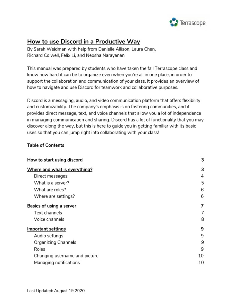 Discord Manual | PDF | Multimedia | Cyberspace