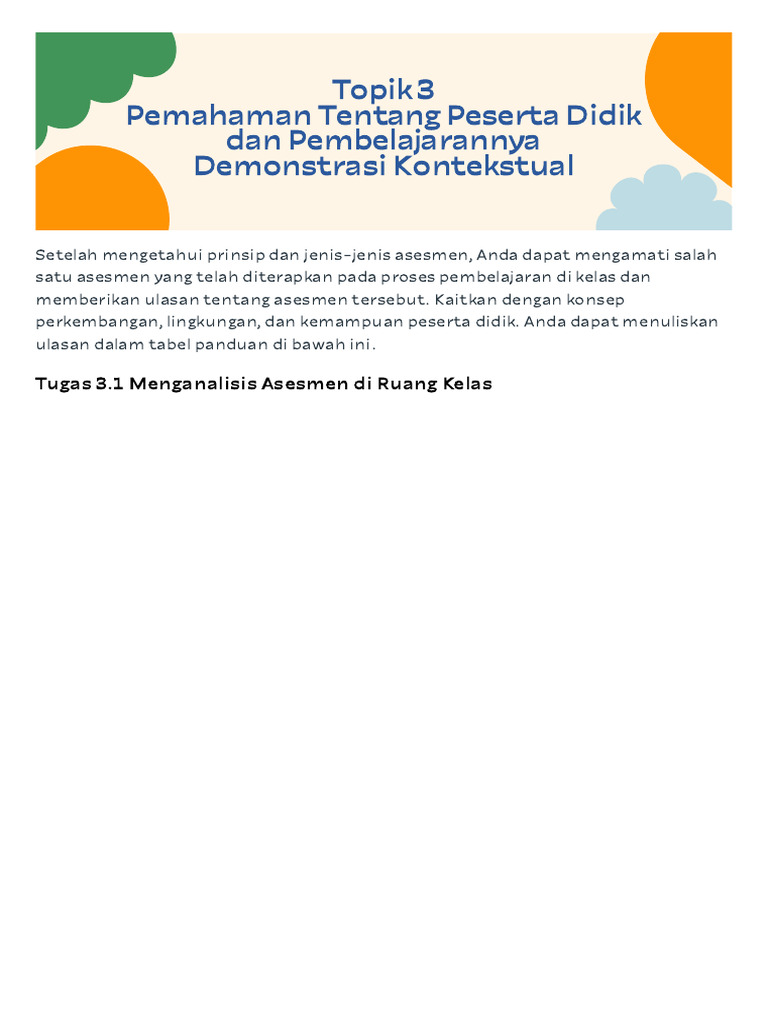 Topik 3 PPDP - Demonstrasi Kontekstual | PDF | Karier & Perkembangan | Seni
