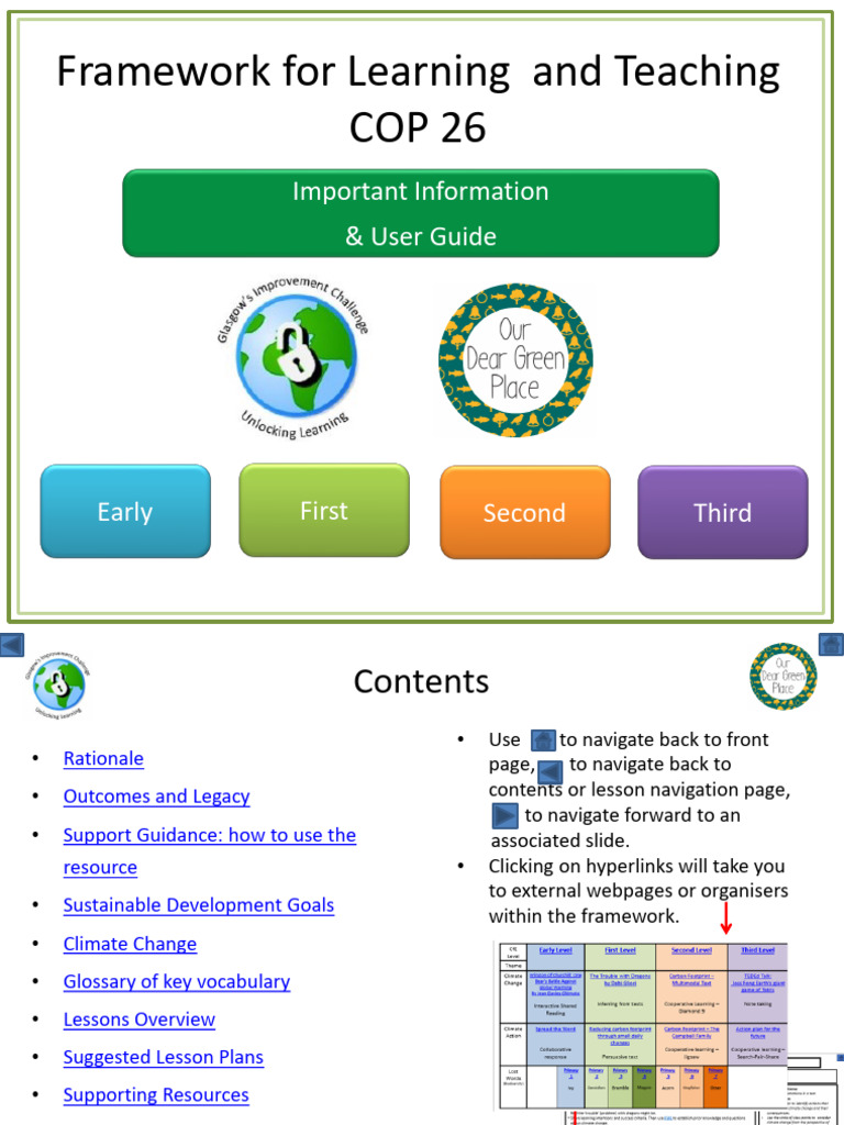 West Part FINAL COP 26 Initial Planners ODGP 1 | PDF | Learning ...