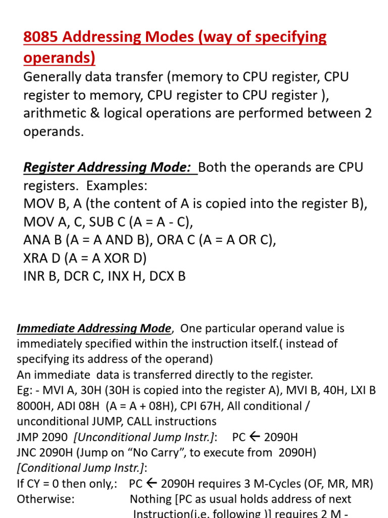 Addressing Mode | PDF | Central Processing Unit | Computer Engineering