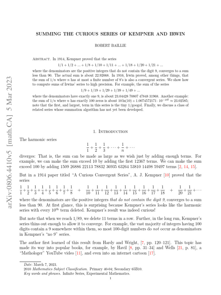 0806 4410 | PDF | Numbers | Summation