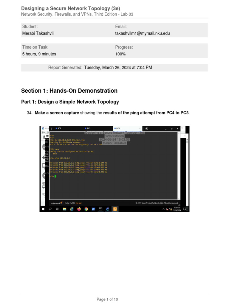 Designing A Secure Network Topology 3e - Merabi Takashvili | PDF | Computer Network | Virtual ...