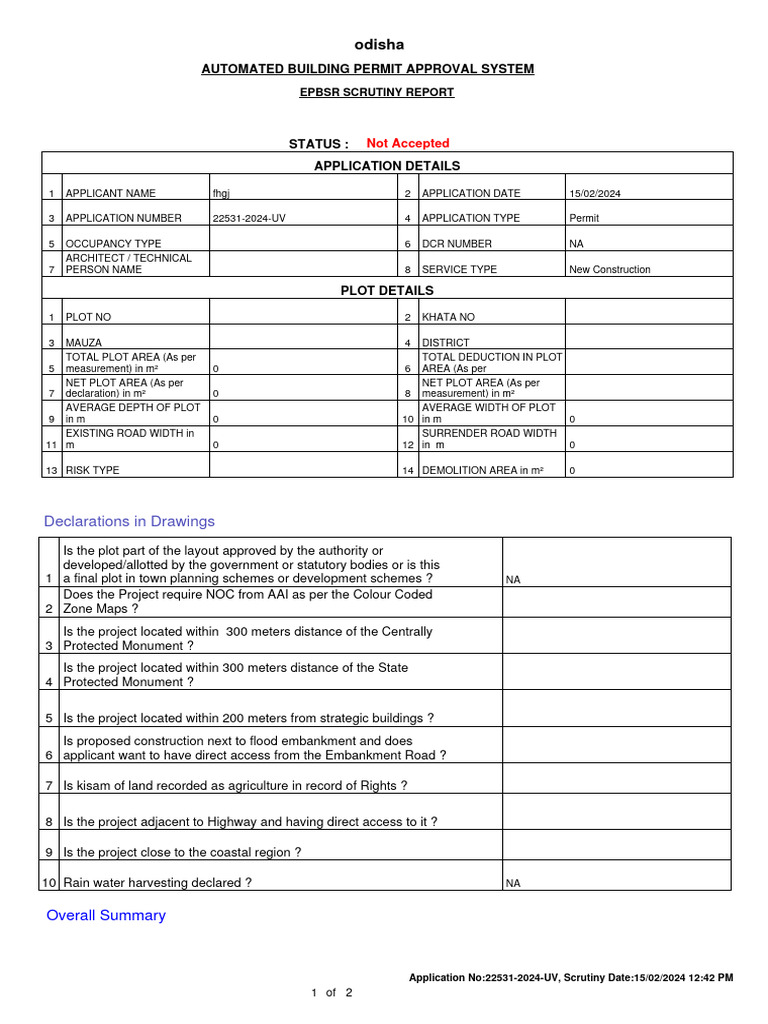 Odisha: Automated Building Permit Approval System | PDF