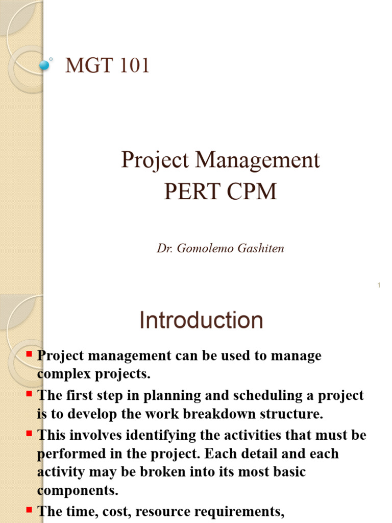 Project Management MGT 101 Basic Concepts-1 | PDF | Project Management ...