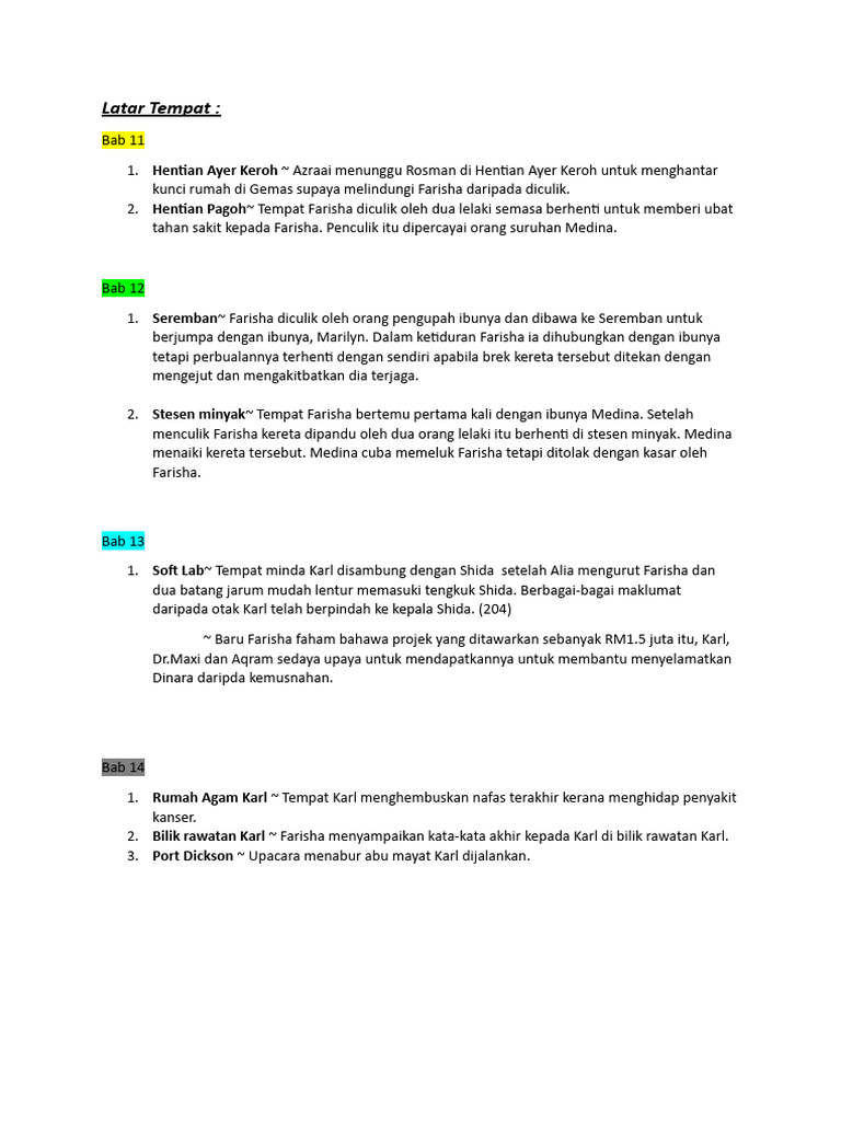 Novel Latar Masa, Tempat, Masyarakat | PDF