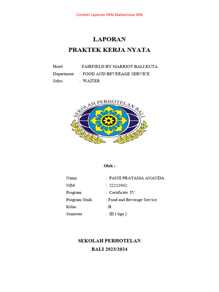 Contoh Laporan PKN SPB | PDF