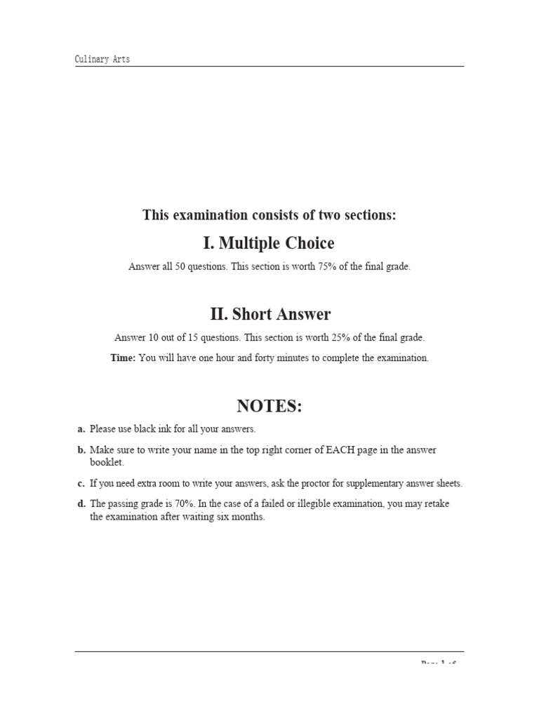 Culinary Test Exam 2 | PDF | Grilling | Cooking
