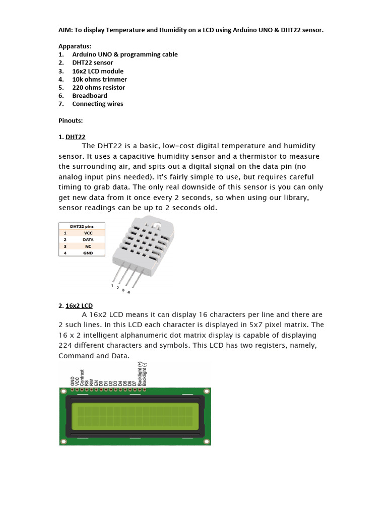 DHT 22 | PDF | Arduino | Computing