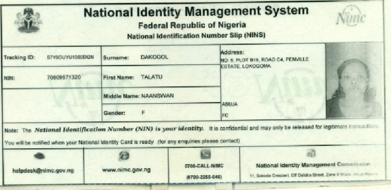 National Identification Number | PDF