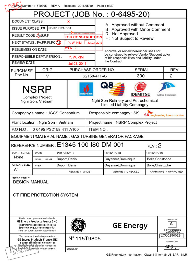 Design Manual - GT Fire Protection System | PDF | Carbon Dioxide | Fires