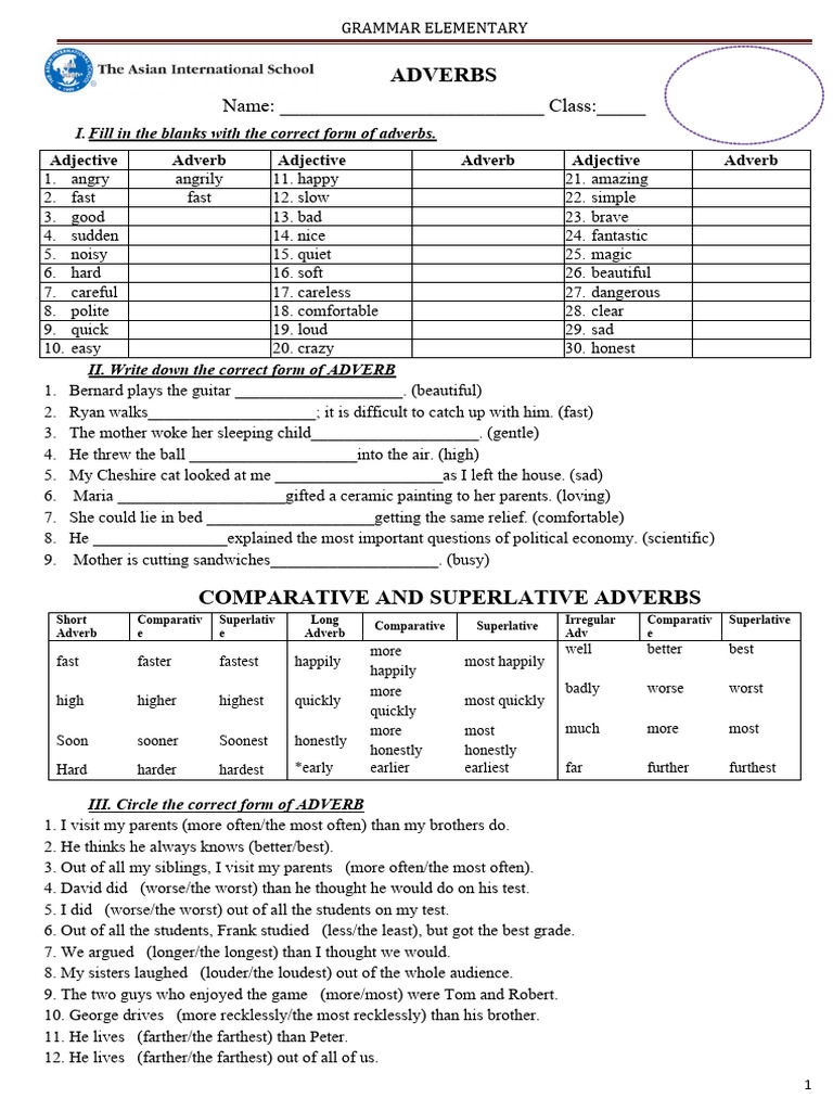 ADVERBS PRACTICE 2023 | PDF | Adverb