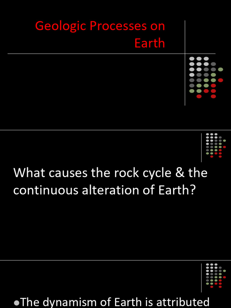 Geologic Processes On Earth 2 | PDF | Weathering | Igneous Rock