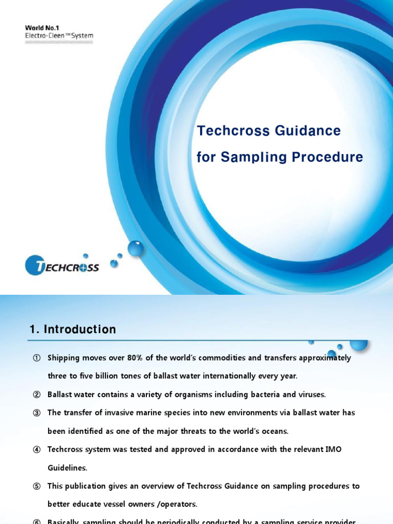 Techcross Ballast Water Sampling Guide | PDF