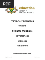 GP Business Studies Grade 12 September 2024 P2 and Memo | PDF