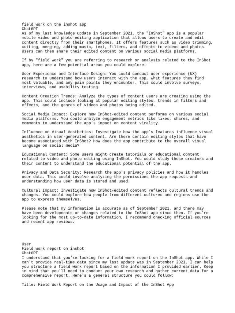 InShot App User Insights | PDF | Popular Culture & Media Studies ...