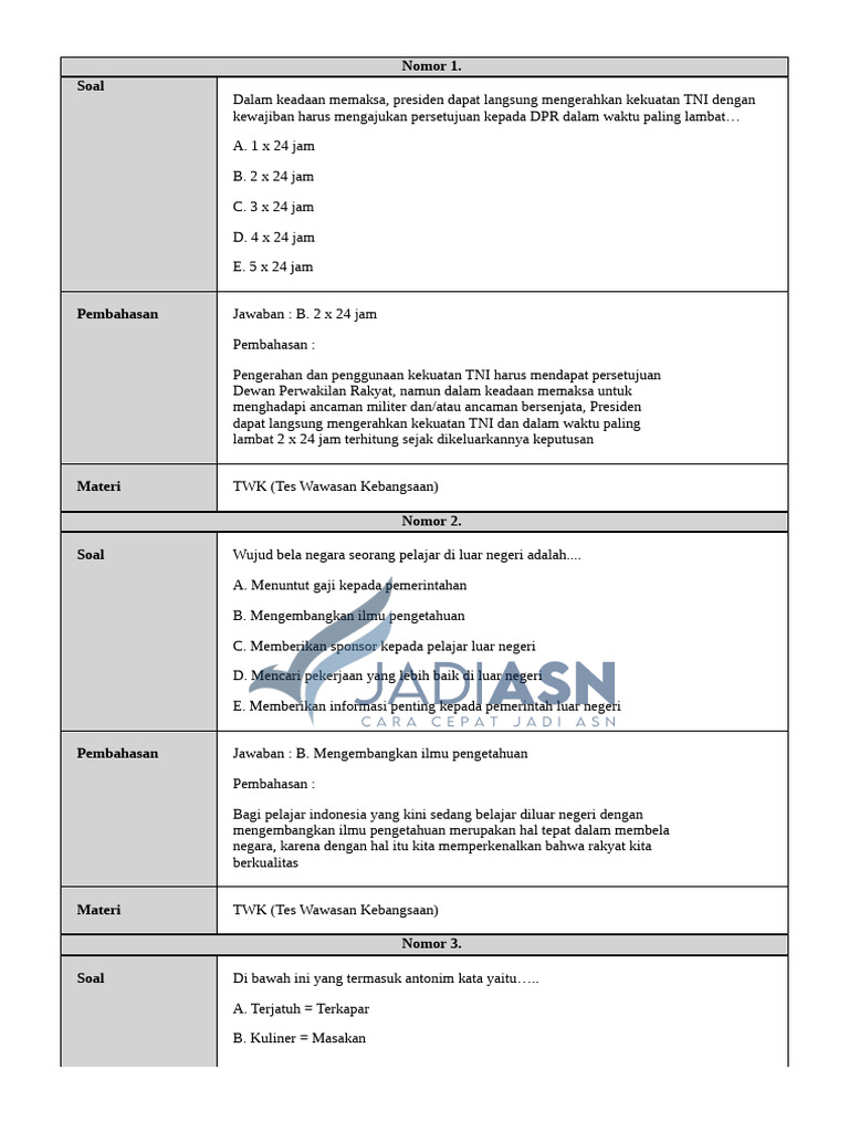 Latsol 6TWK JadiASN | PDF