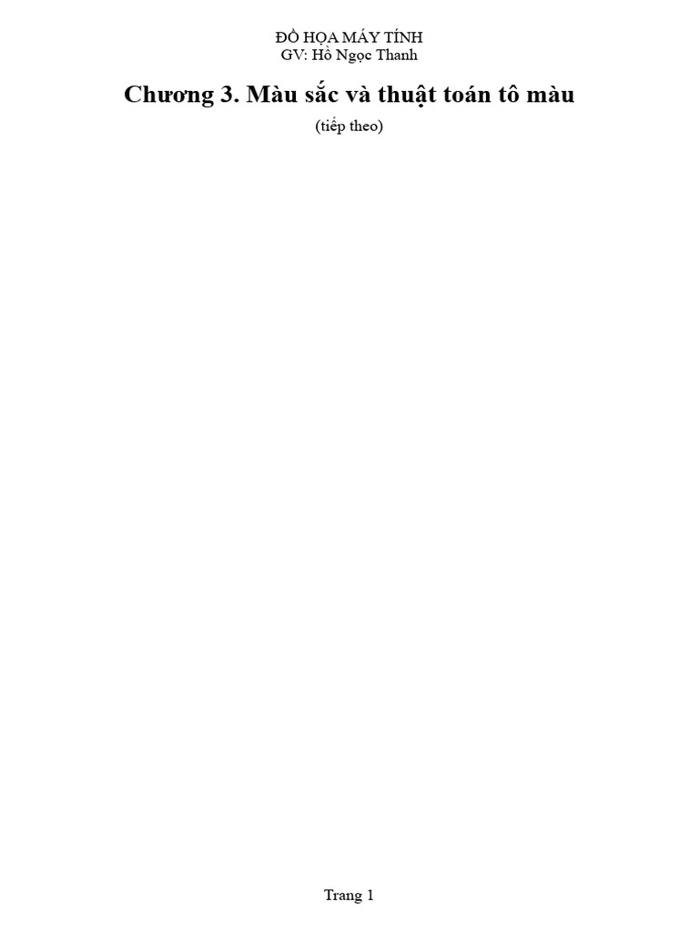 DHMT - 5 - Mau Sac Va To Mau (Tiep Theo) - HVHK - Thanh - 2023 | PDF