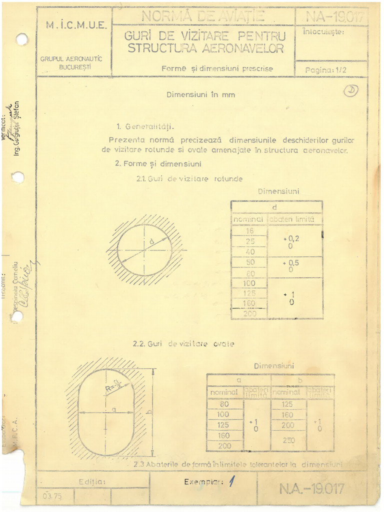 NA-19.017 - Guri de Vizitare Pentru Structura Rezervoarelor. | PDF