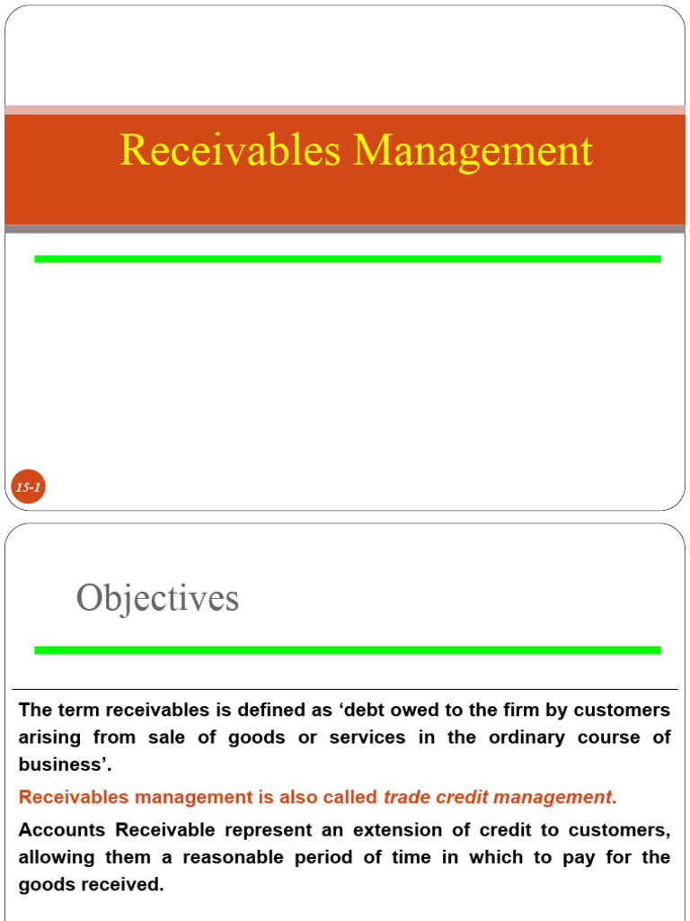Receivable Management | PDF | Credit | Finance & Money Management