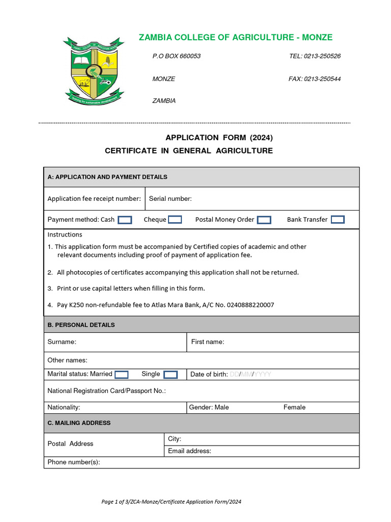 Application Form Certificate | PDF | Payments | Fee