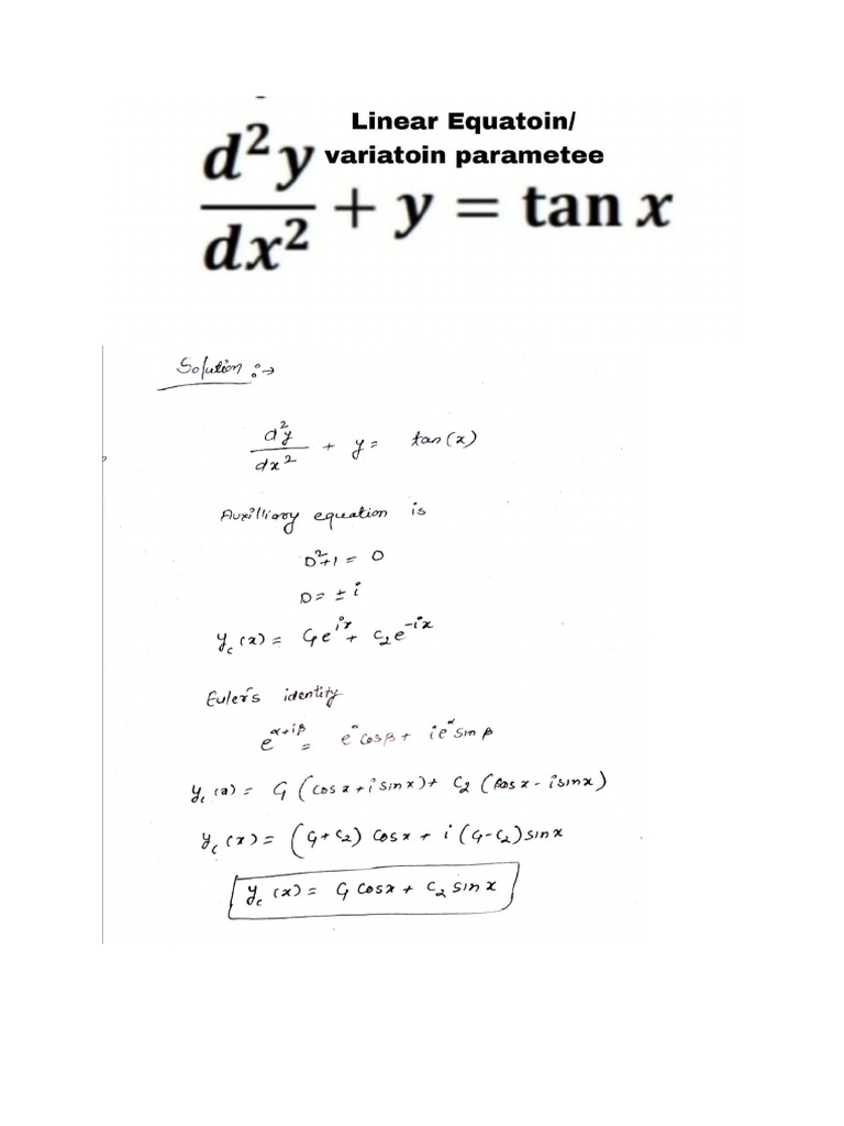 Maths Linear Eqn | PDF