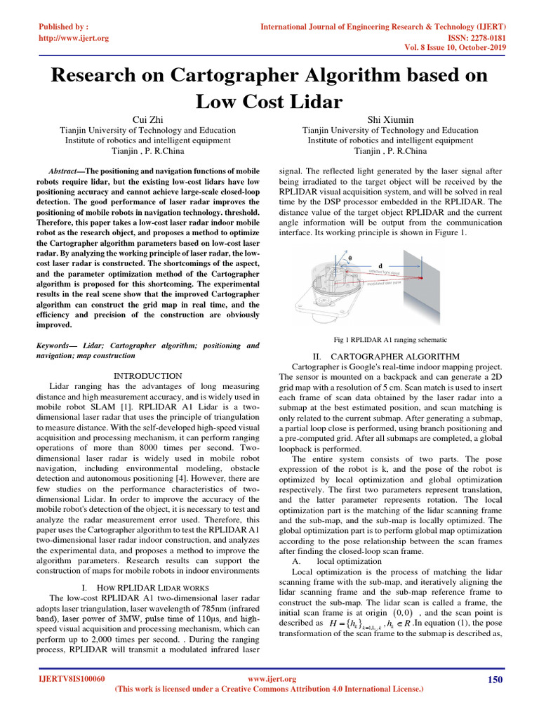 Research On Cartographer Algorithm Based On Low Co | PDF | Lidar | Radar