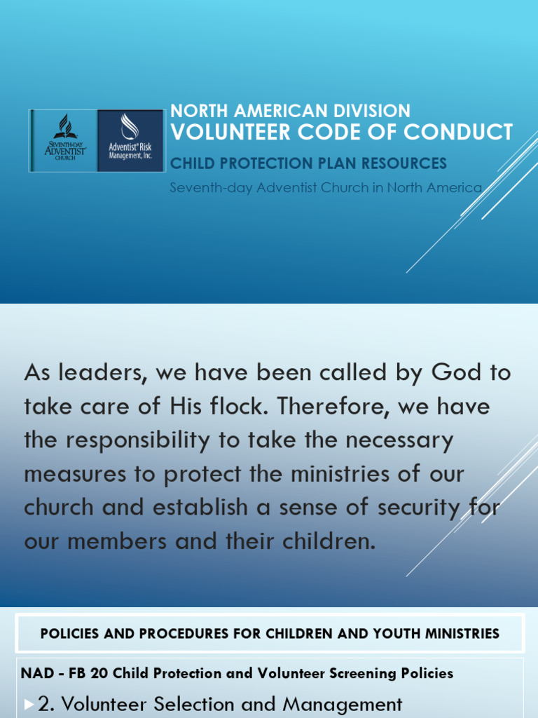 NADVolunteerCodeOfConduct Training | PDF | Volunteering | Human Life Stages