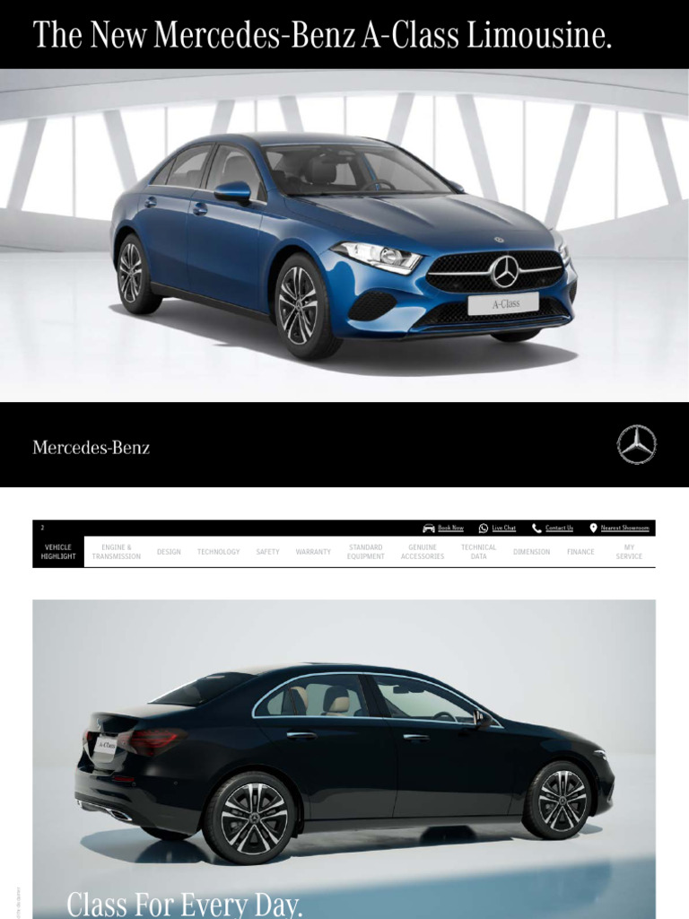 The Mercedes-Benz A-Class Limousine | PDF | Headlamp | Automatic Transmission