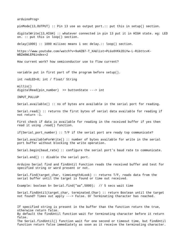 Arduino Prog | PDF | String (Computer Science) | Computer Programming