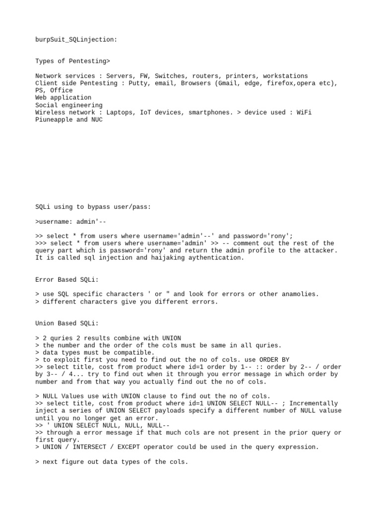 Burpsuit SQLinjection | PDF | Computer Programming | Information Technology Management