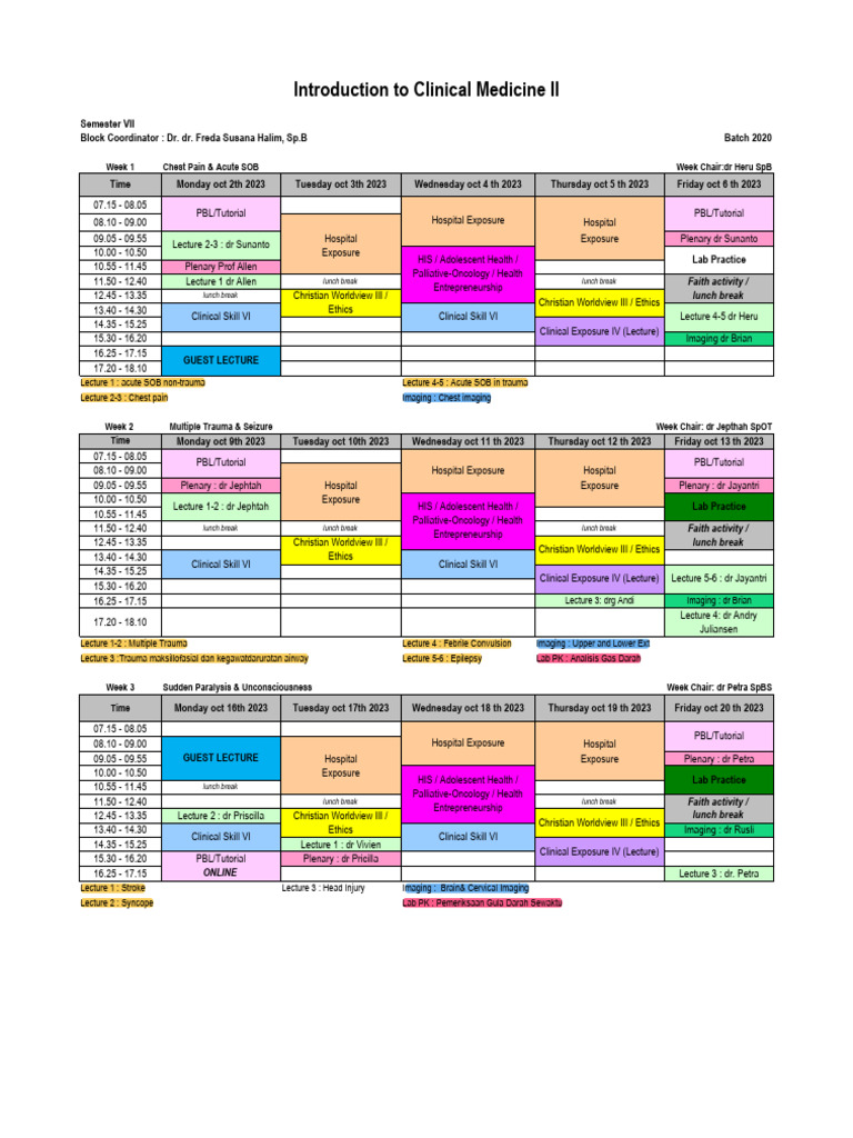 ICM 2 Schedule Edited 26 Okt 2023 | PDF | Diseases And Disorders | Clinical Medicine