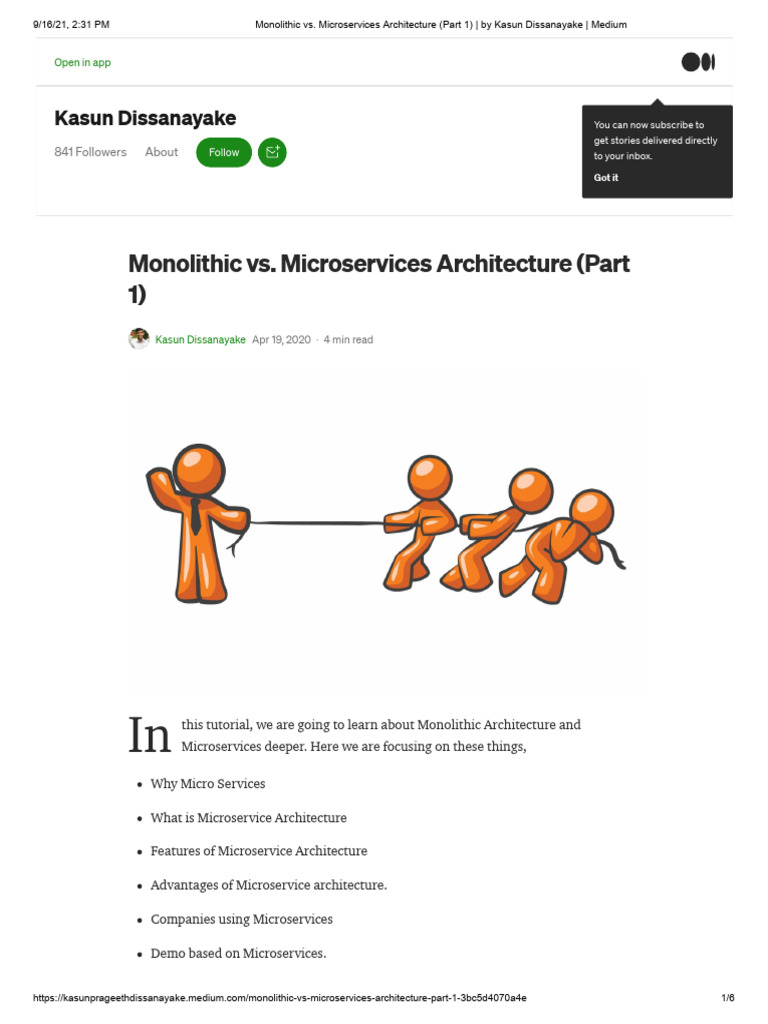 Monolithic vs. Microservices Architecture (Part 1) - by Kasun ...