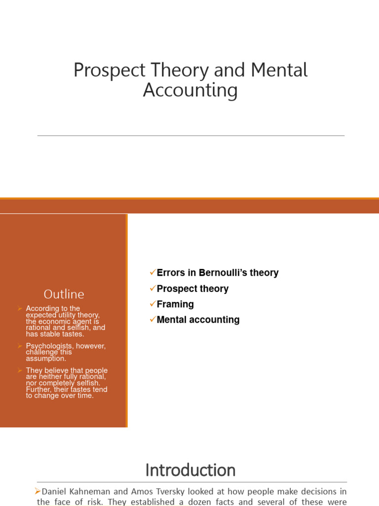 Prospect Theory and Mental Accounting | PDF | Risk Aversion | Utility Prospect Theory and Mental Accounting | PDF | Risk Aversion | Utility