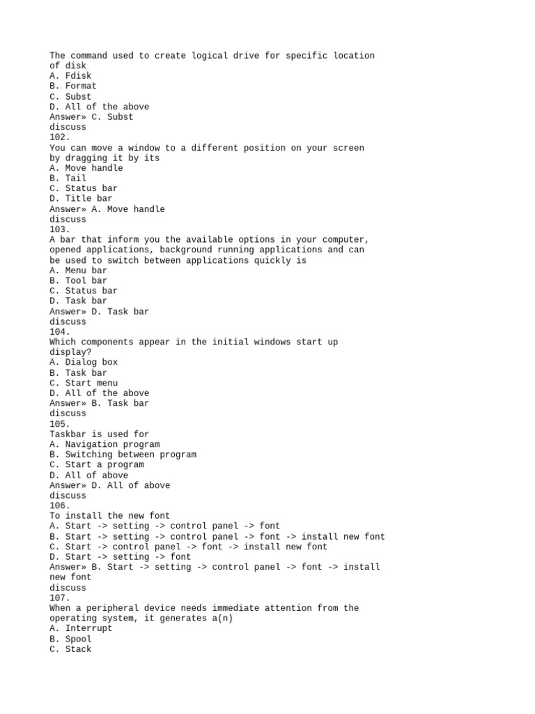Computer MCQ | PDF | Computers