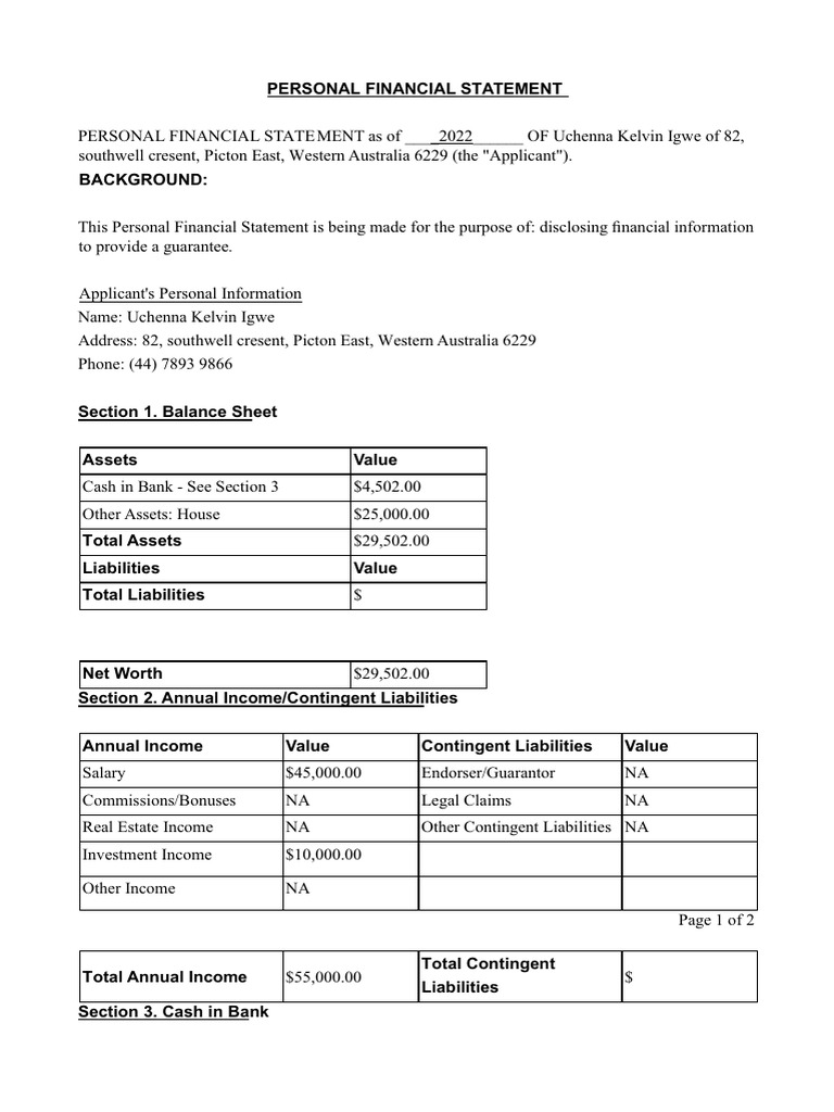 Tax Financial Statement lagos | PDF | Financial Statement | Liability (Financial Accounting)