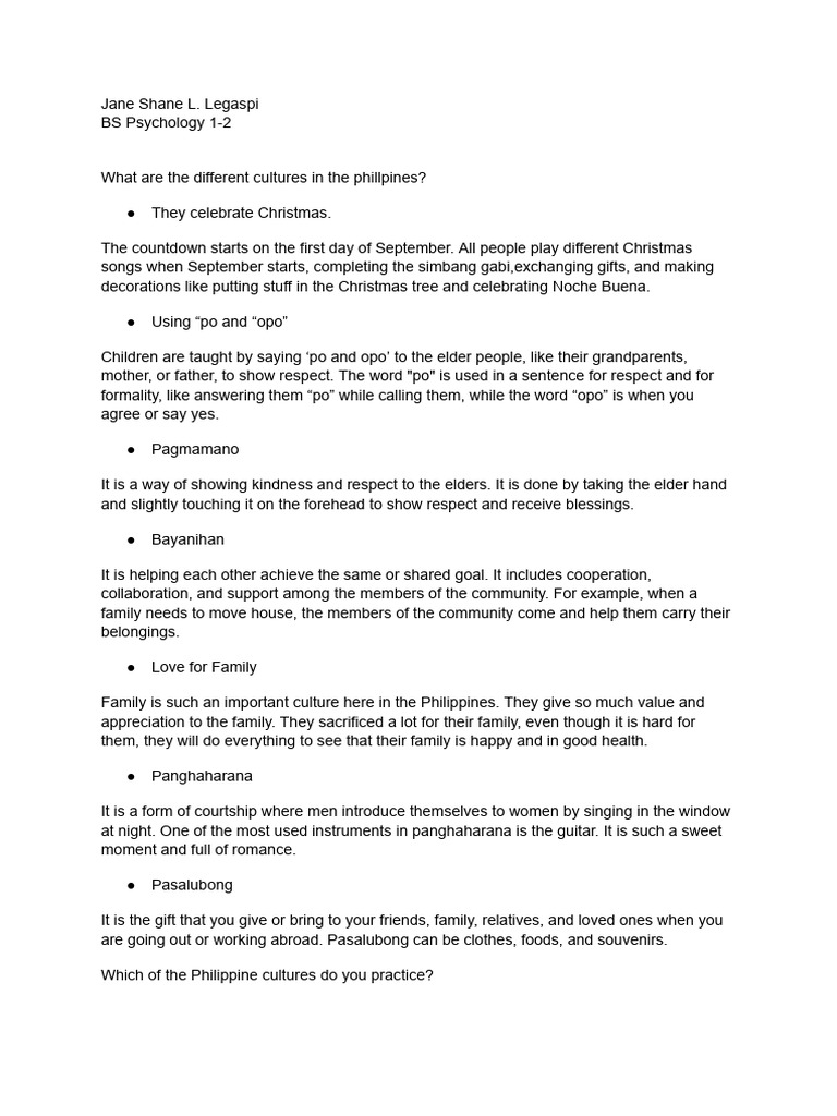 Legaspi, Jane Shane L. Activity 1 | PDF | Language Arts & Discipline ...