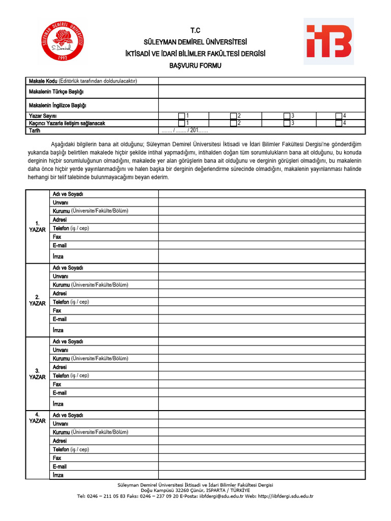 Basvuru Formu 28032017 | PDF