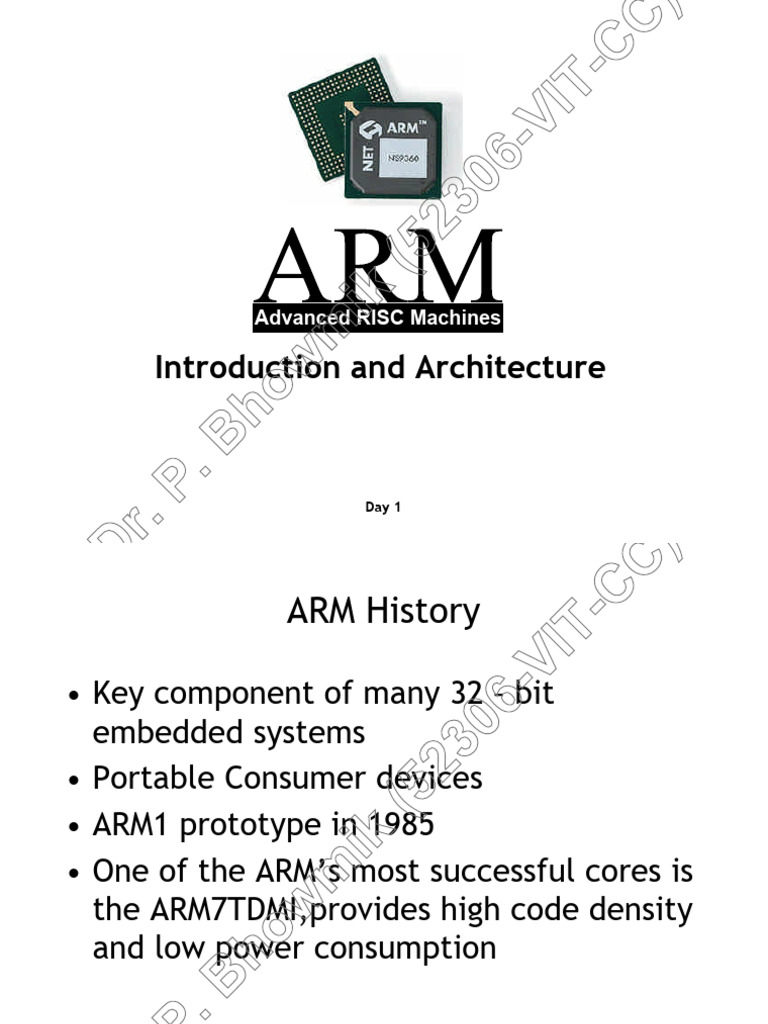 1 ARM Introduction & Arhitecture | PDF | Cpu Cache | Central Processing Unit