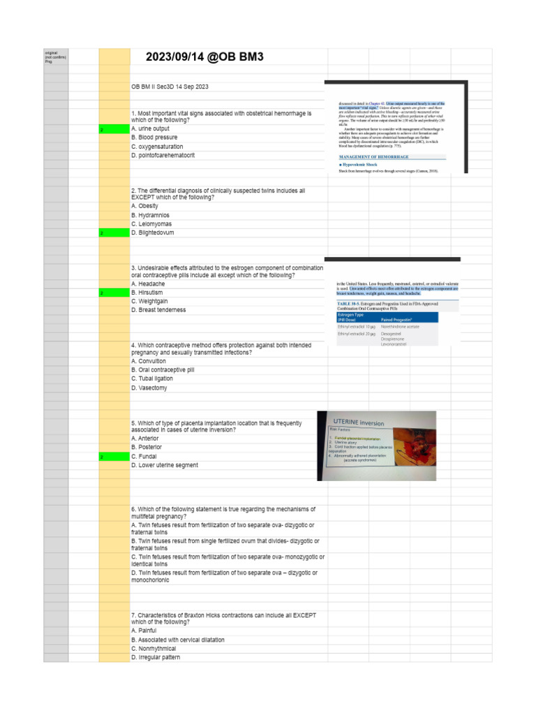 ?2023-09-14 @ob BM3 | PDF | Twin | Childbirth